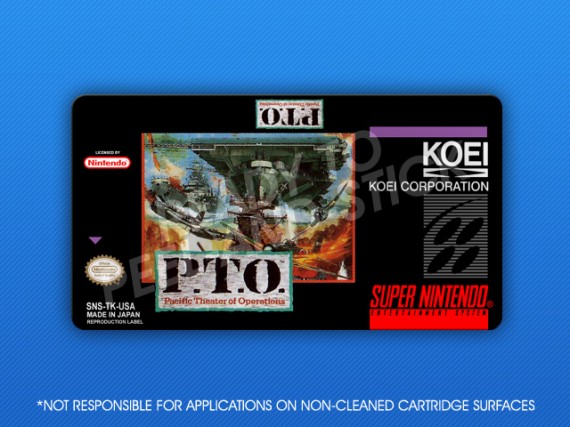 SNES - P.T.O.: Pacific Theater of Operations Label - Retro Game Cases