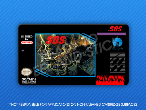 SNES - SOS Label - Retro Game Cases