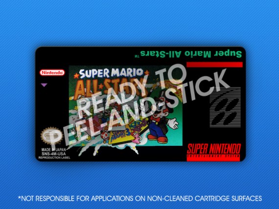 SNES - Super Mario All-Stars Label - Retro Game Cases