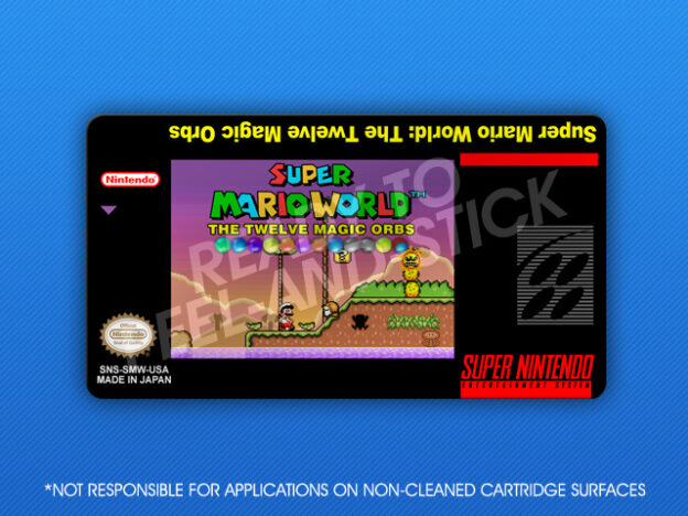 SNES - Super Mario World: The Twelve Magic Orbs Label - Retro Game Cases