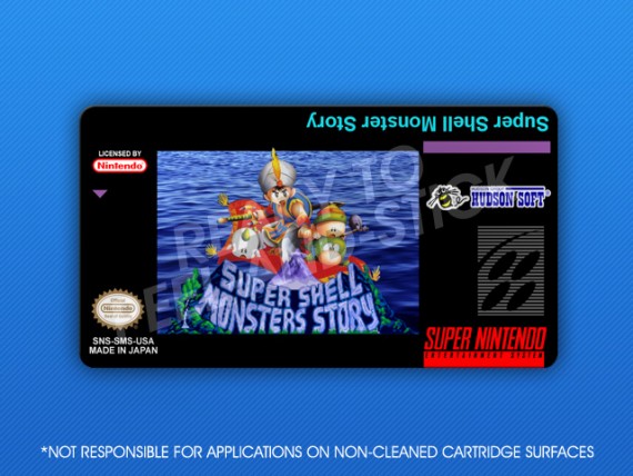 SNES - Super Shell Monsters Story Label - Retro Game Cases