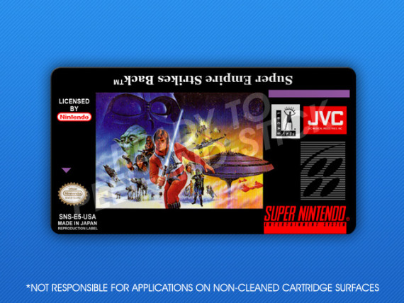 SNES - Super Star Wars: The Empire Strikes Back Label - Retro Game Cases