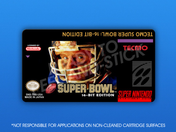 SNES - Tecmo Super Bowl: 16-Bit Edition Label - Retro Game Cases