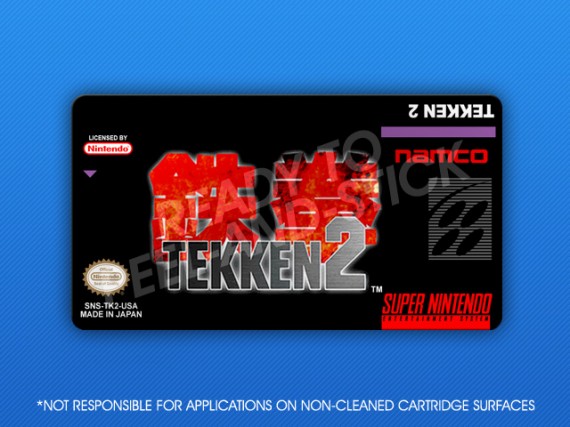 SNES - Tekken 2 Label - Retro Game Cases