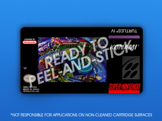 SNES - TMNT IV: Turtles In Time Label - Retro Game Cases