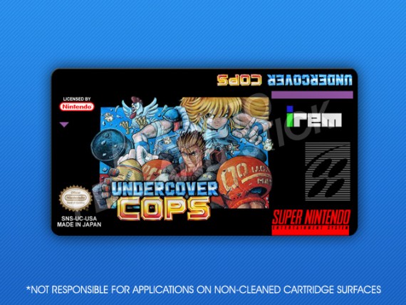 SNES - Undercover Cops Label - Retro Game Cases